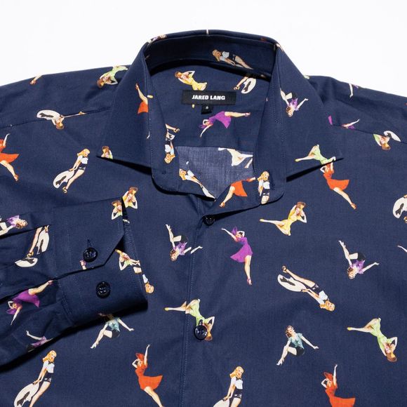 Jared Lang | Shirts | Jared Lang Pinup Girl Shirt Mens Small Graphic ...